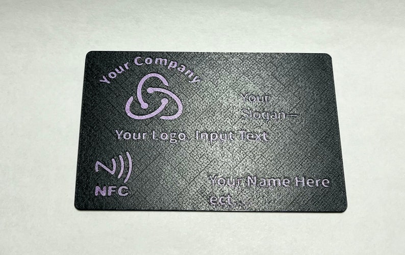 Custom 3D Printed NFC Business Card With Logo & Contact Info - Personalized, Professional, Tech ...
