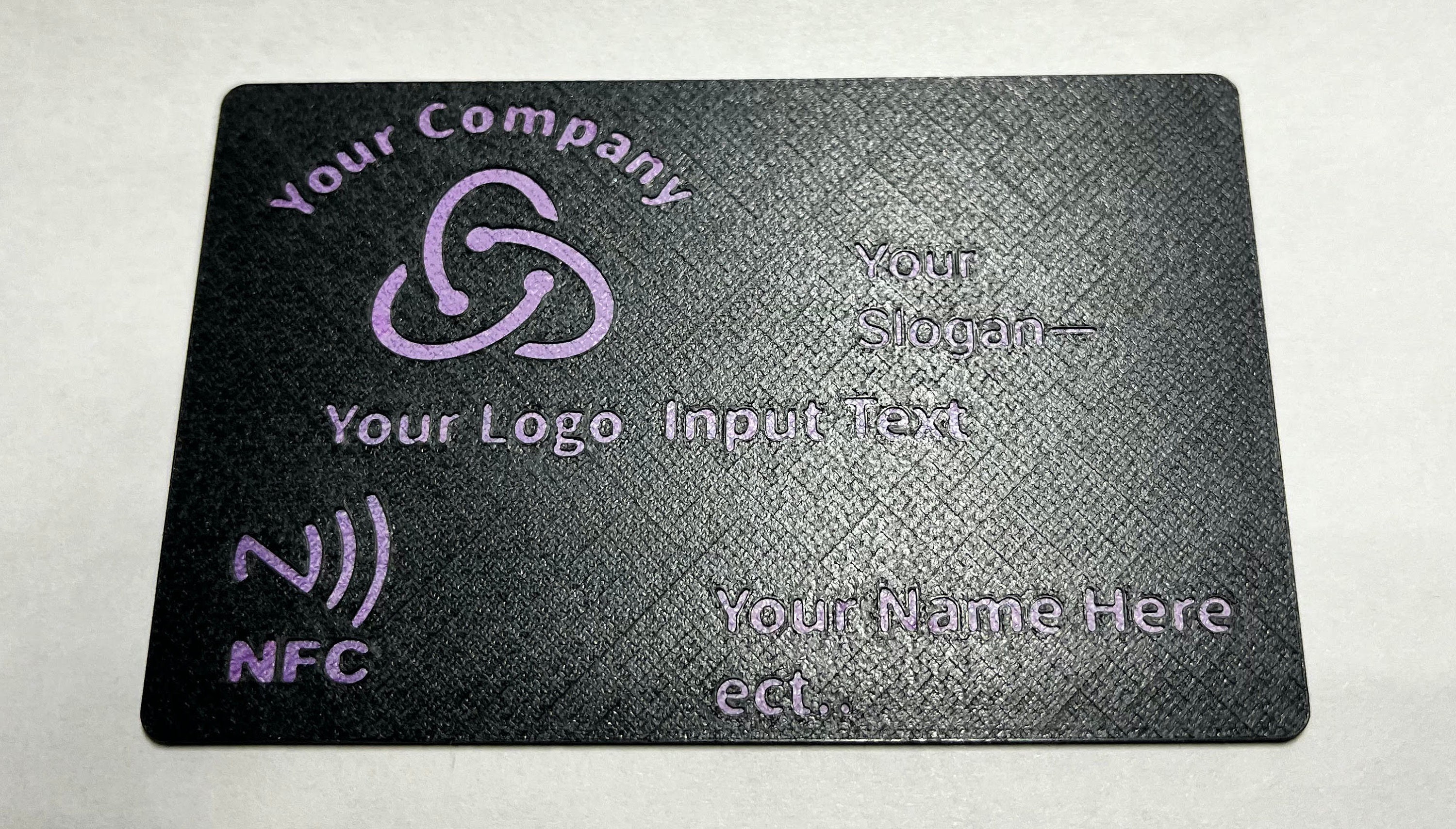 Custom 3D Printed NFC Business Card With Logo & Contact Info ...