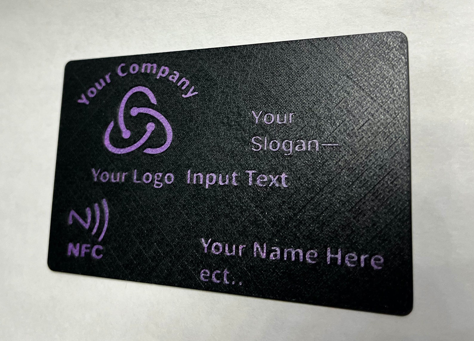 Custom 3D Printed NFC Business Card With Logo & Contact Info ...