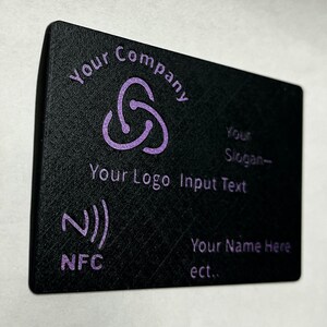 Custom 3D Printed NFC Business Card With Logo & Contact Info ...
