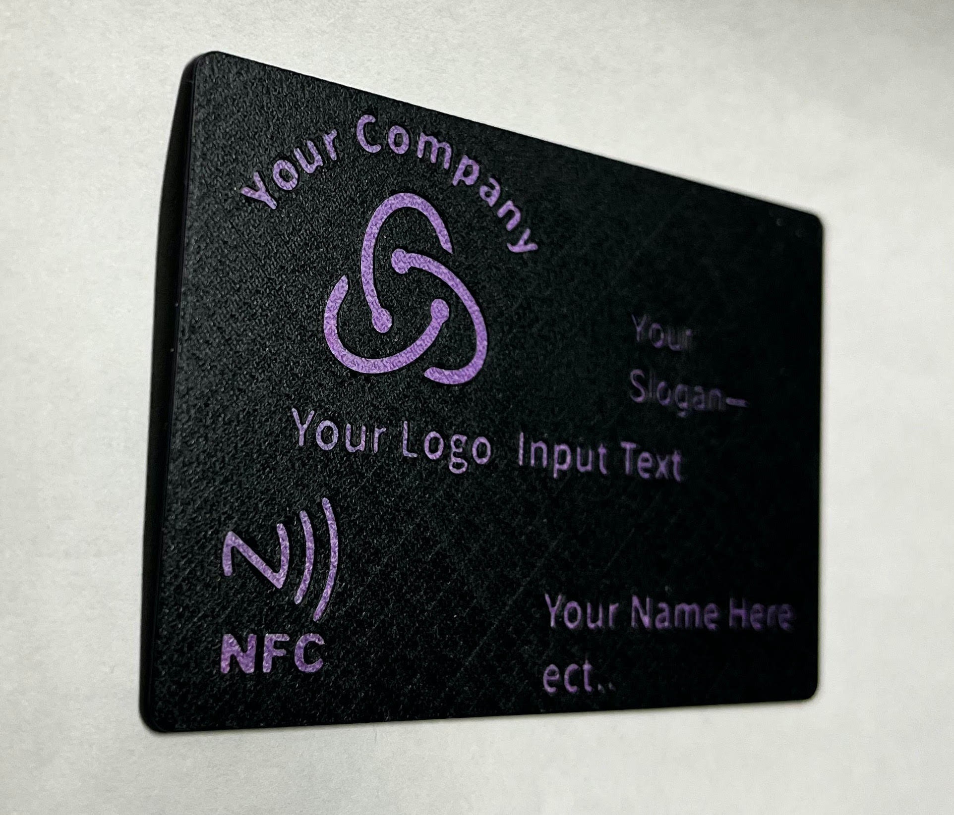 Custom 3D Printed NFC Business Card With Logo & Contact Info ...