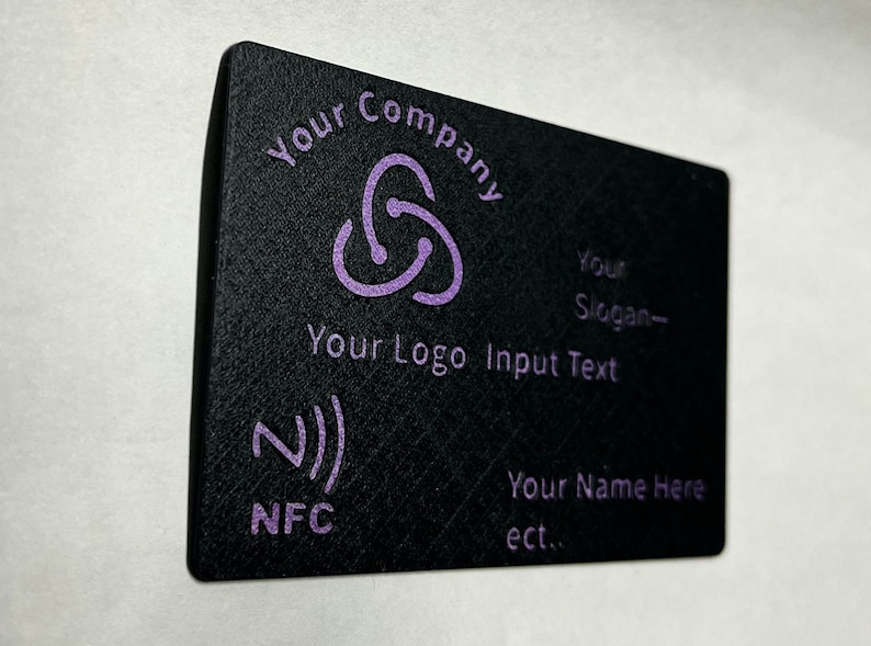 Custom 3D Printed NFC Business Card With Logo & Contact Info - Personalized, Professional, Tech ...