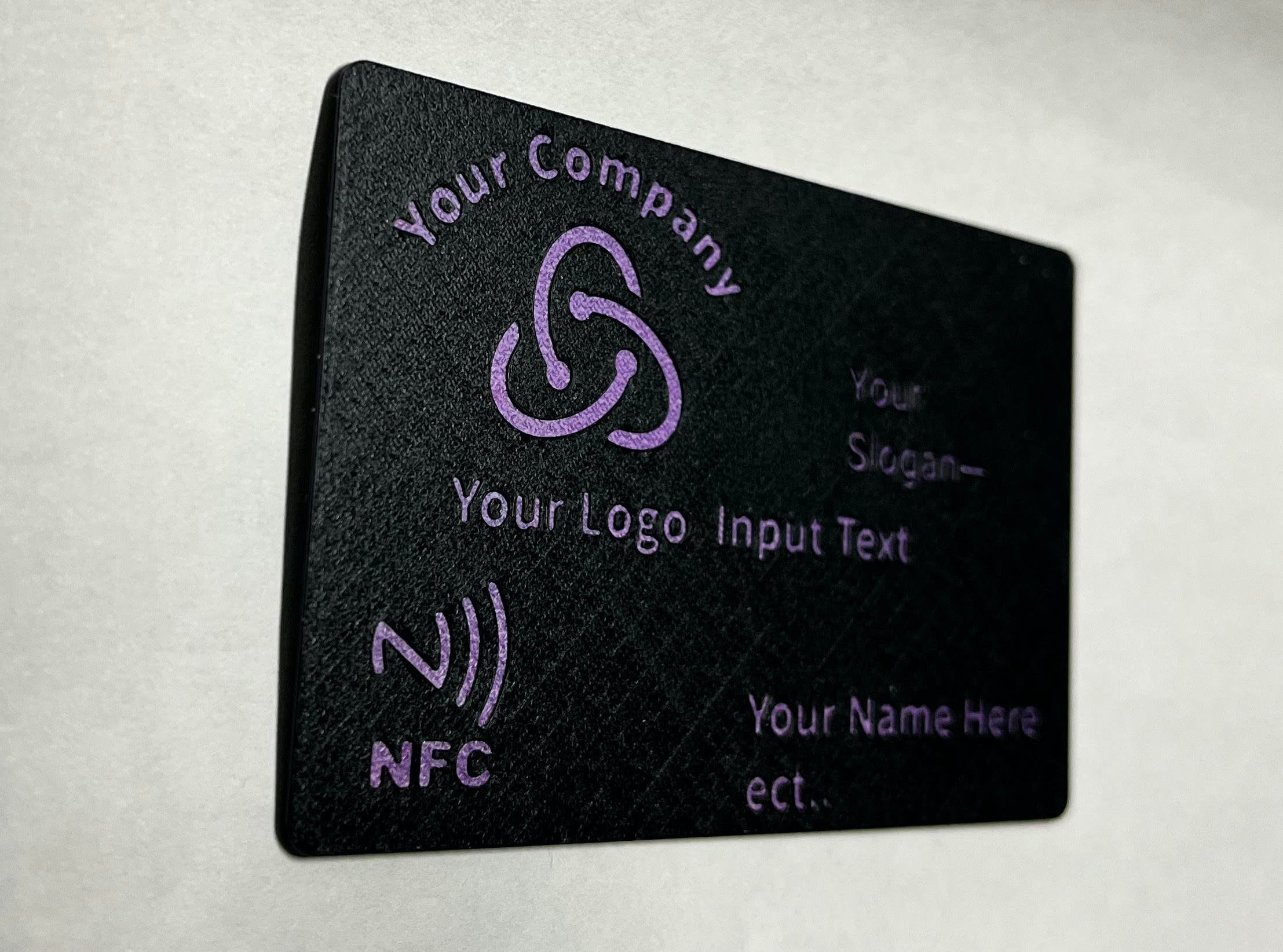Custom 3D Printed NFC Business Card With Logo & Contact Info ...