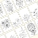 50 Flower Coloring Pages. Coloring Book Including Many Types of Flowers ...