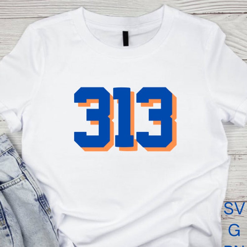 313 Detroit SVG - Etsy
