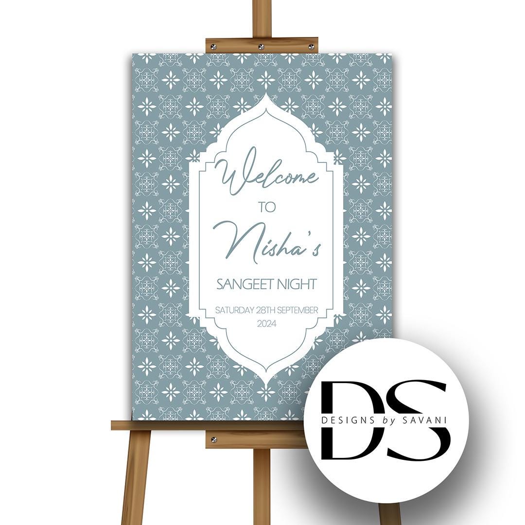 Personalized Maya Welcome Sign for Wedding Stationery | Mehndi ...