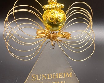 Gold Wire Angel With Beads Ornament Hand Formed With Pouch - Etsy