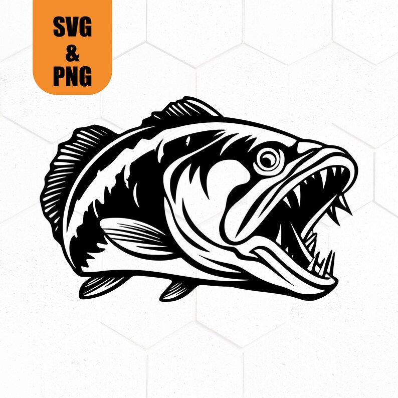 Perch Fish SVG PNG Files for Cricut, Fishing Clipart, Digital Download ...