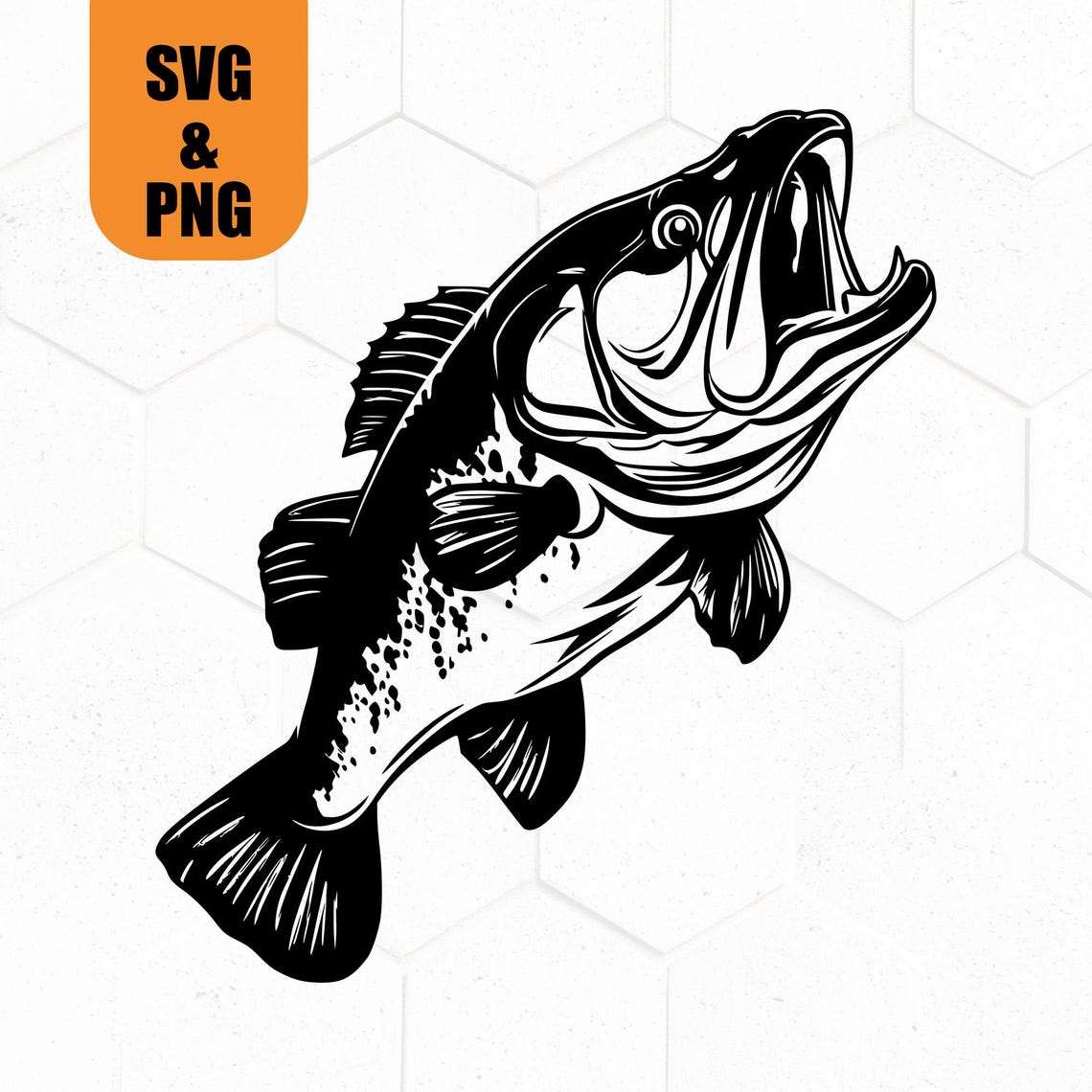 Perch Fish SVG PNG Files for Crafting, Digital Download, Fishing ...