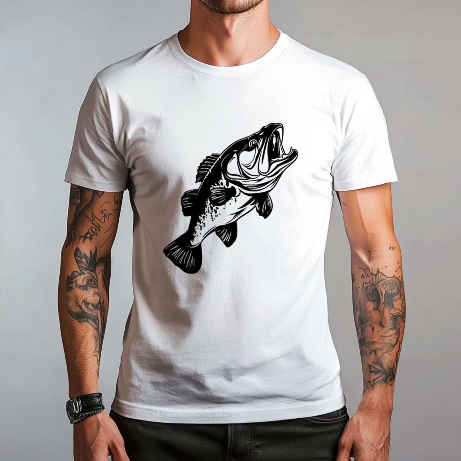 Perch Fish SVG PNG Files for Crafting, Digital Download, Fishing ...