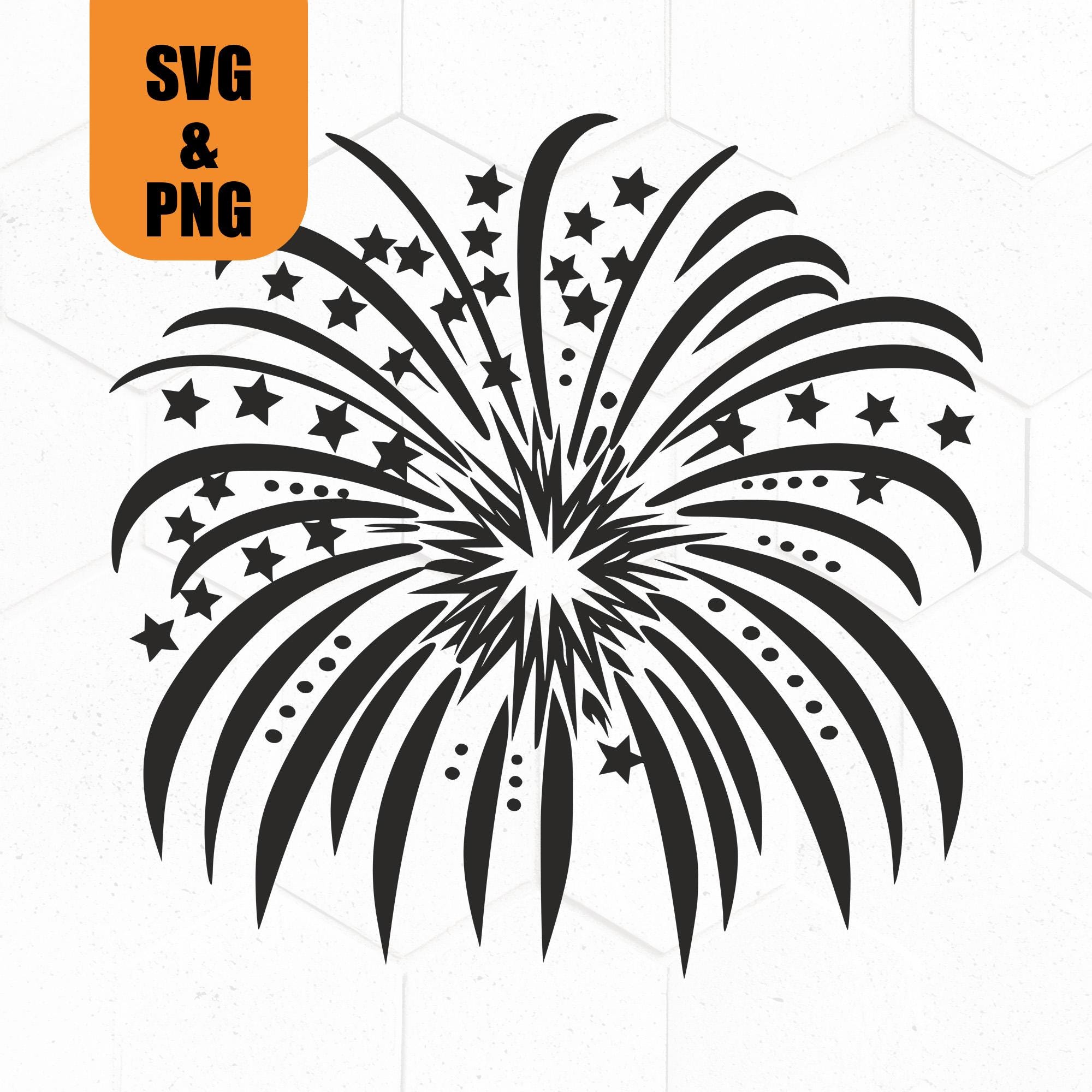 Firework SVG PNG, Digital Download for Cricut, Celebration Crafts, T ...