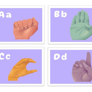 ASL Letters Flash Cards Sign Language Letters American Sign Language ...
