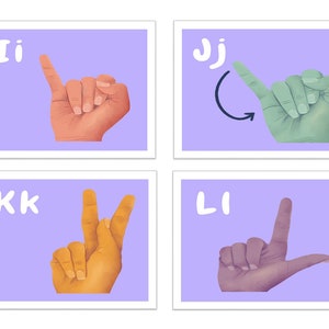 ASL Letters Flash Cards Sign Language Letters American Sign Language ...