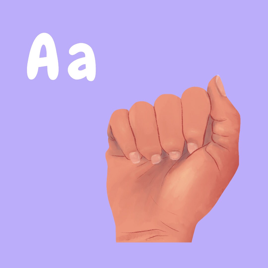 ASL Letters Flash Cards Sign Language Letters American Sign Language ...
