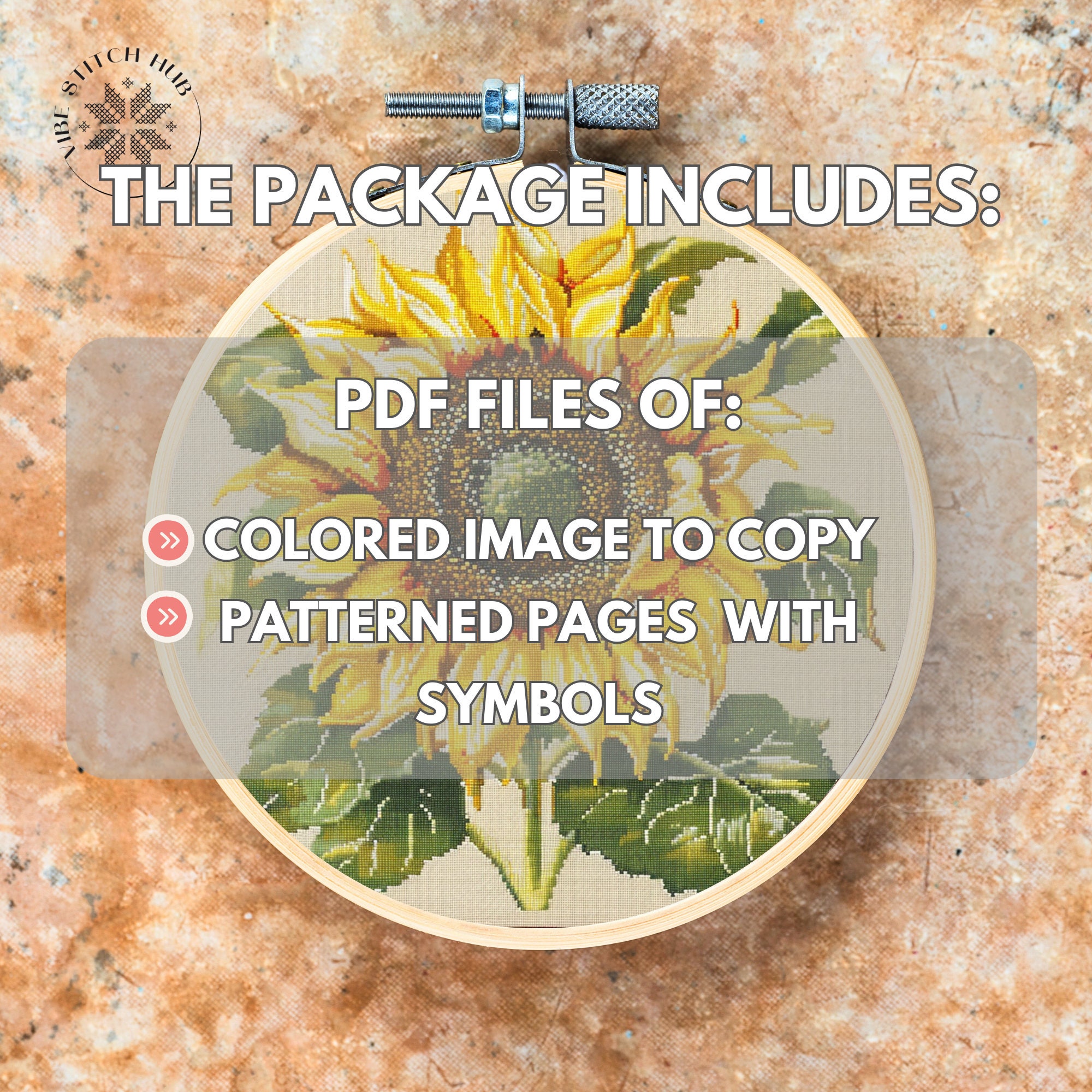 Sunflower Cross Stitch Pattern Embroidery, Floral Cross Stitch Designs ...