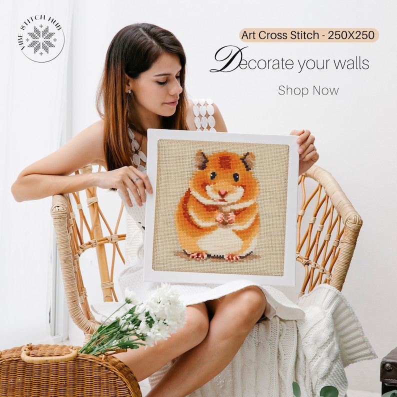 Hamster Cross Stitch Pattern - Cute Designs, Beginner Friendly ...