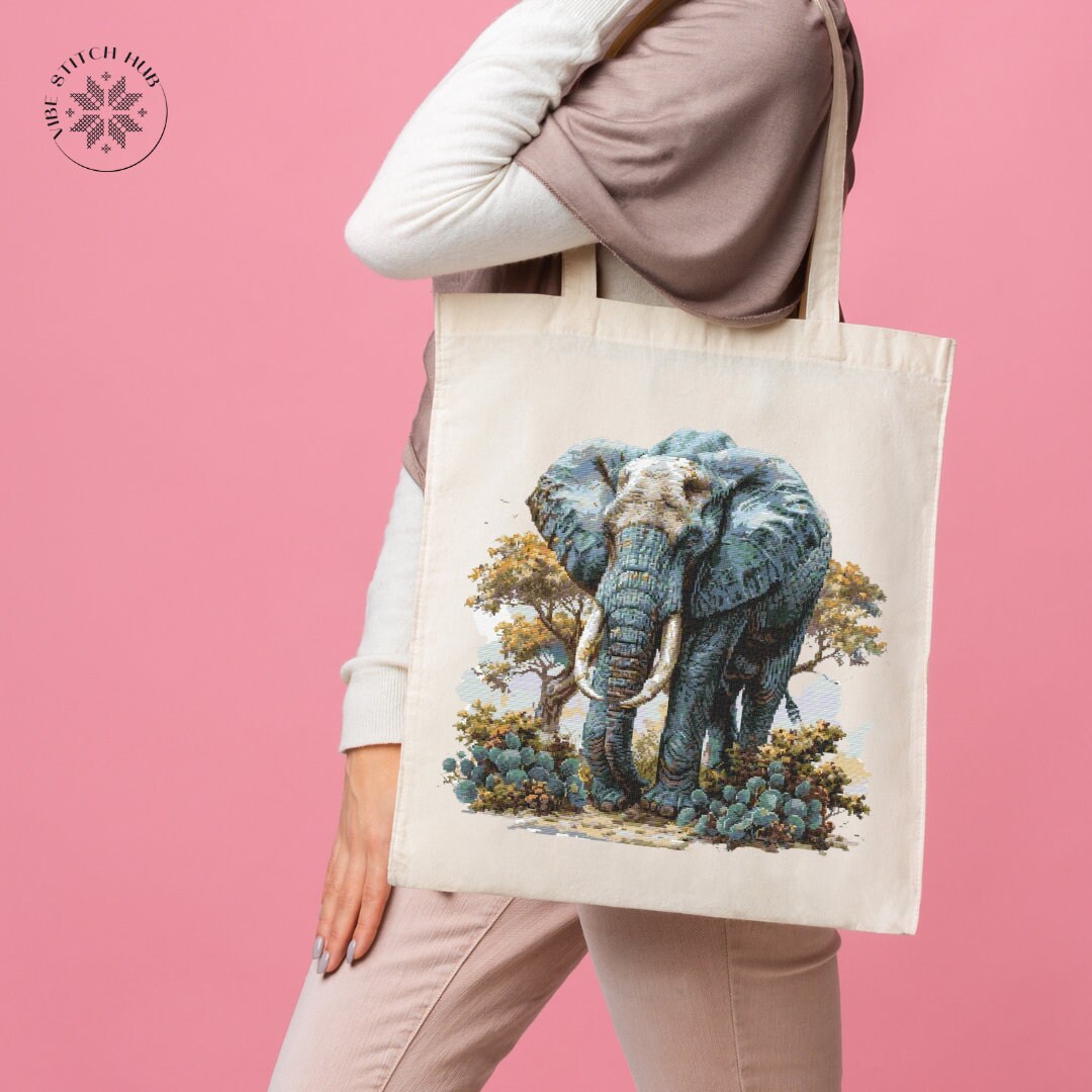 Elephant Cross Stitch Pattern Embroidery, Animal Cross Stitch Designs ...