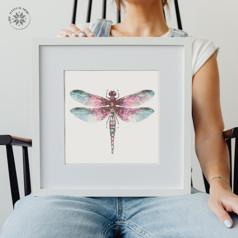 Dragonfly Cross Stitch Pattern PDF Cute Embroidery Design, Beginner ...