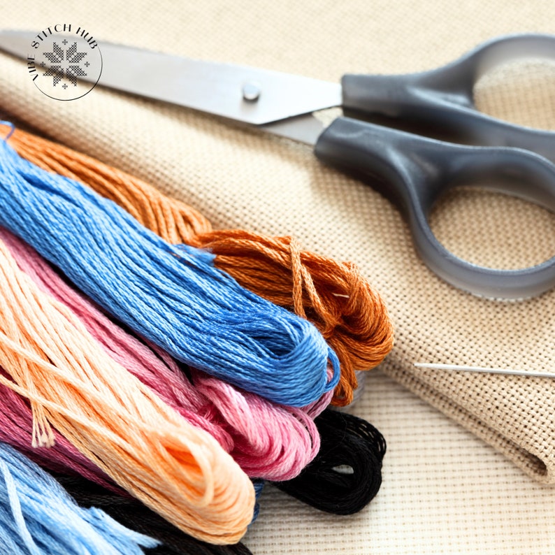 Green Passage Cross Stitch Pattern Embroidery, Floral Cross Stitch ...