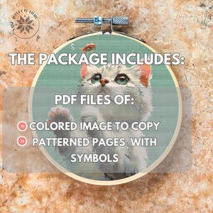 Easy Cat Small Fish Cross Stitch Pattern - Beginners Embroidery PDF ...