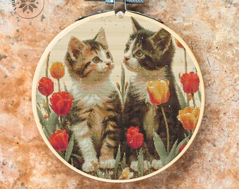 Easy Cat Small Fish Cross Stitch Pattern Beginners Embroidery PDF, DIY ...