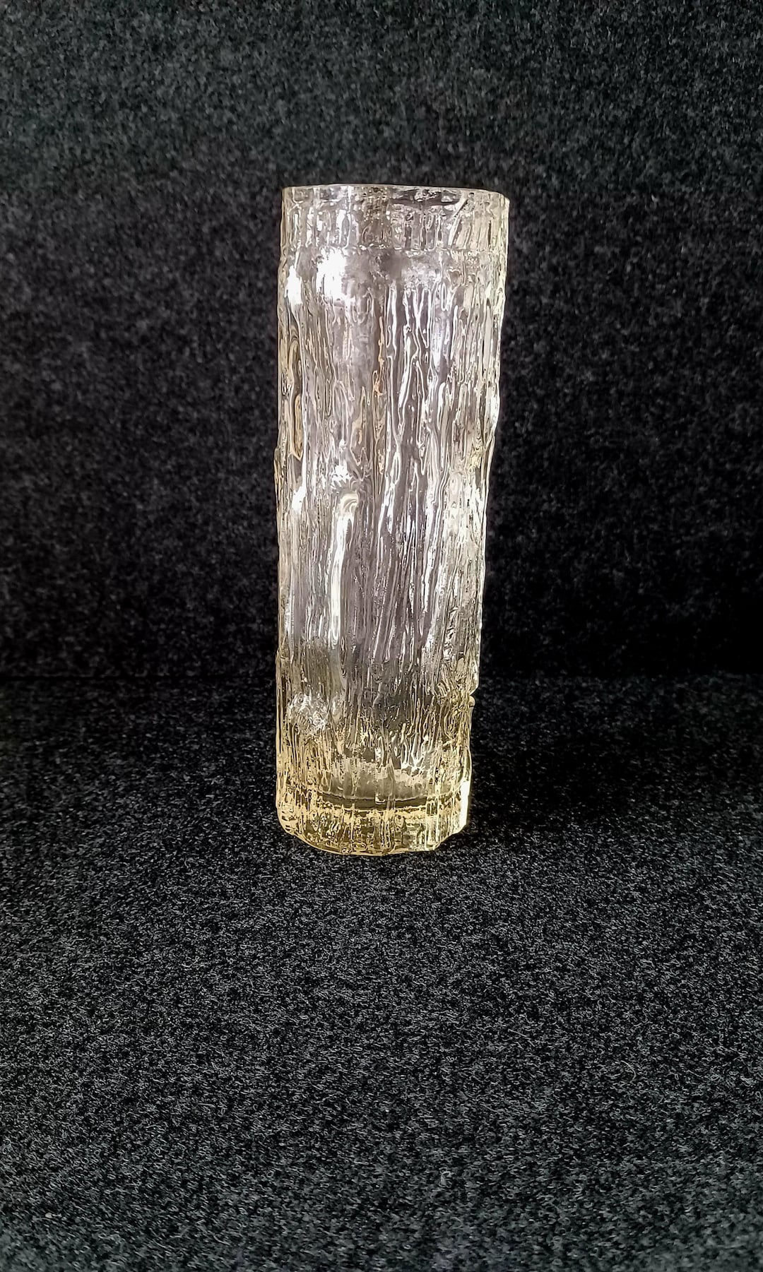 Vintage Ravenhead Bark Glass Vase 1960s 70's Made in England, Textured ...