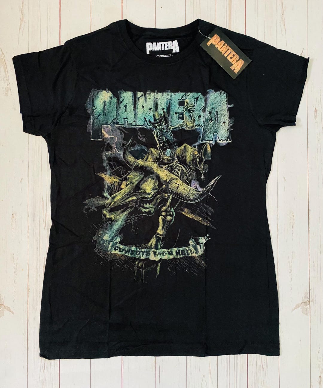 Official Pantera Vintage Rider Ladies T-shirt New Unisex Licensed Merch ...