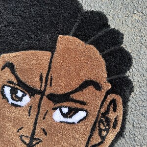 Boondocks Cartoon Tufted Rug / Custom Rug, Fluffy & Soft, Handmade Rug ...