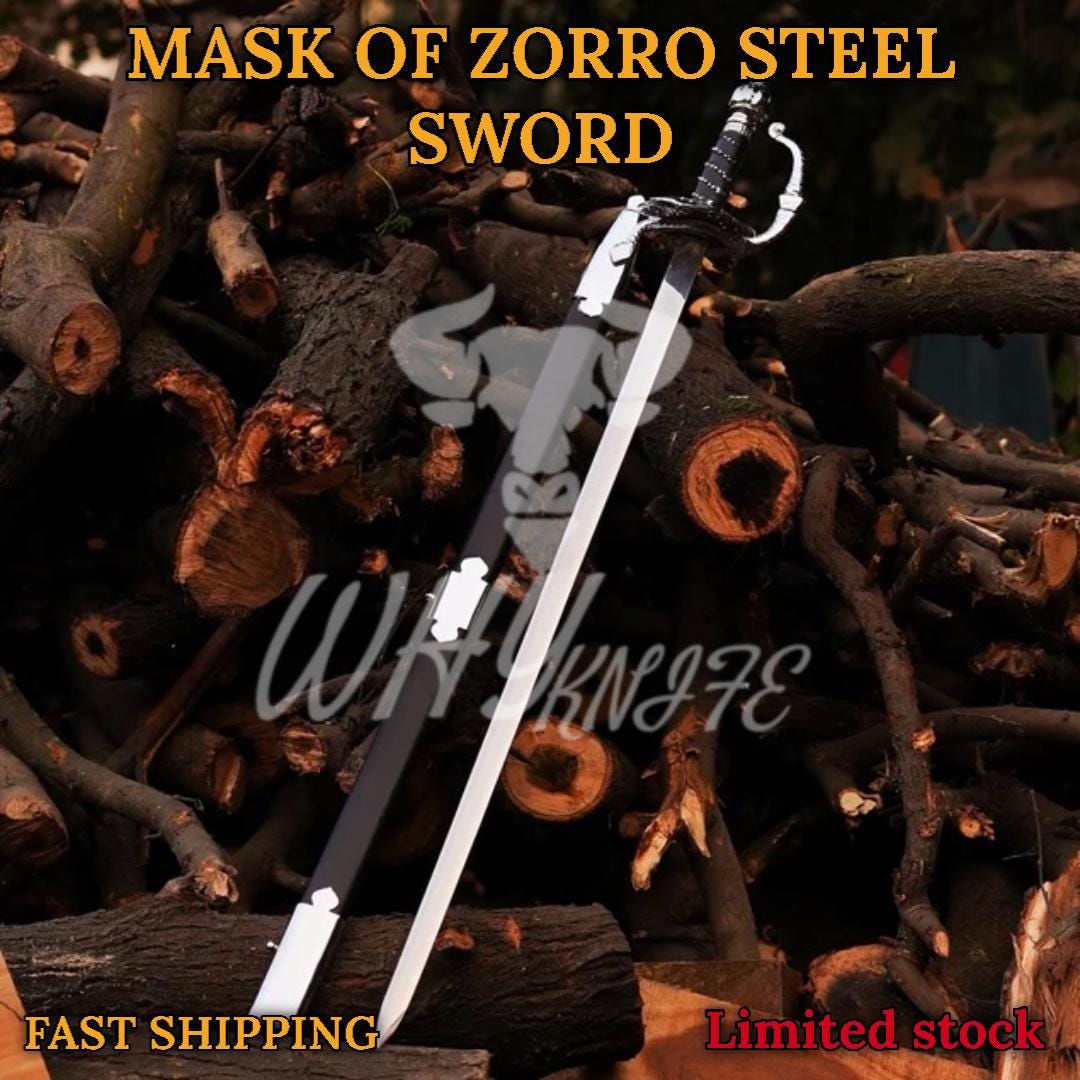The Legend of Zorro Rapier Sword Replica Stainless Steel Movie Sword With Scabbard, Groomsmen ...