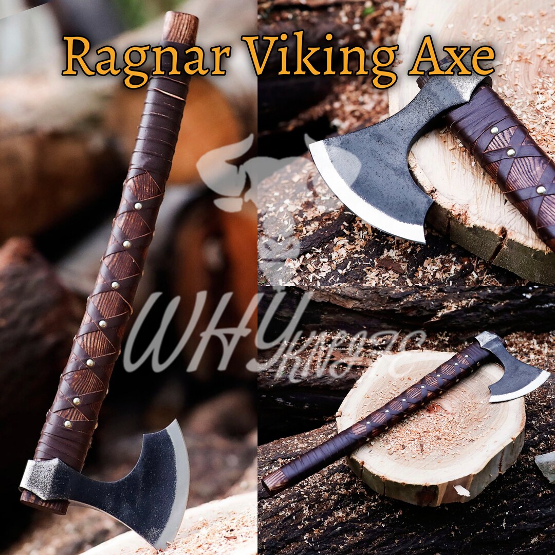 RAGNAR Axes, Handmade Viking RAGNARS AXE Best Gift for Him Ragnar ...