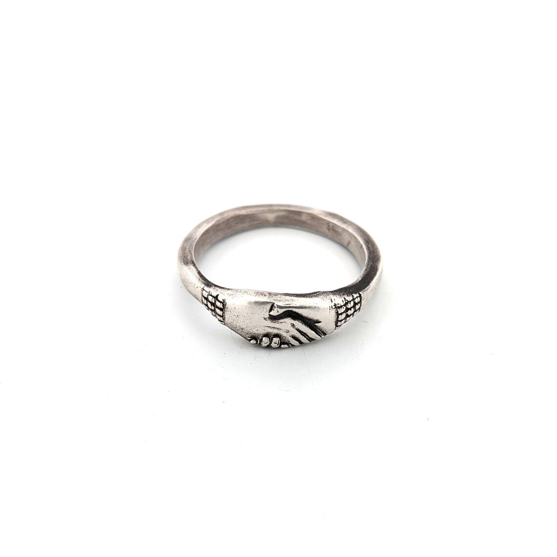 Victorian Style Fede Ring in Sterling Silver Friendship Love - Etsy
