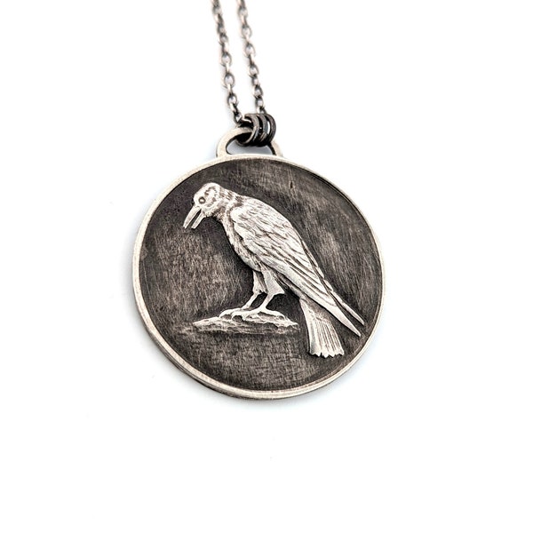 Silver Crow - Etsy