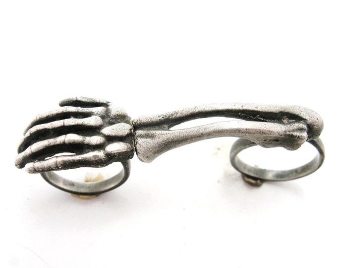 Bones Skeleton 2 Ring Set Hand Cast in Sterling Silver - Etsy