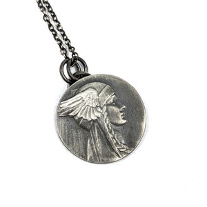 Art Deco Valkyrie Medallion Pendant in Sterling Silver - Etsy