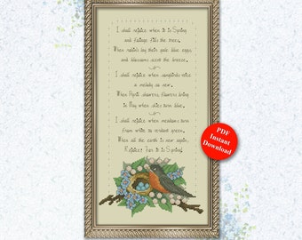 Poem Cross Stitch | Etsy