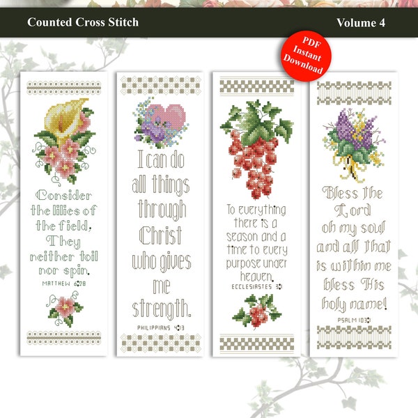 Cross Stitch Bible Verse - Etsy