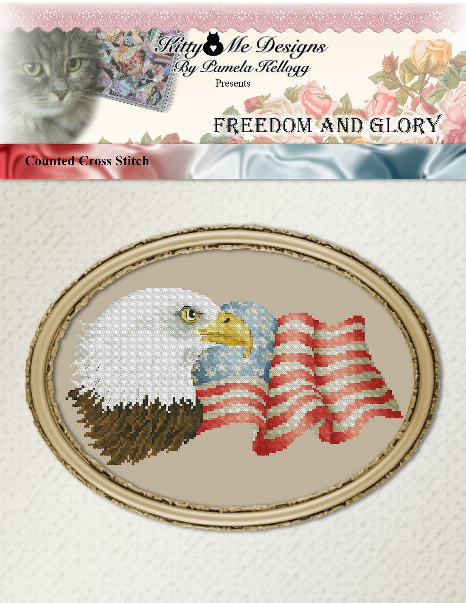 Patriotic Mandala Counted Cross Stitch Pattern PDF Download by Pamela ...