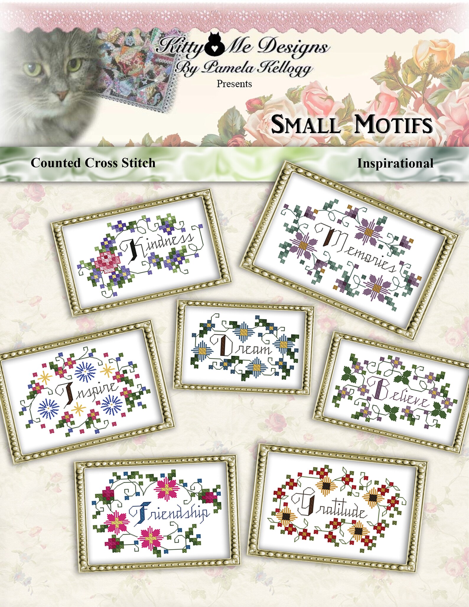 Small Cross Stitch Motifs Inspirational Ornaments Printed | Etsy