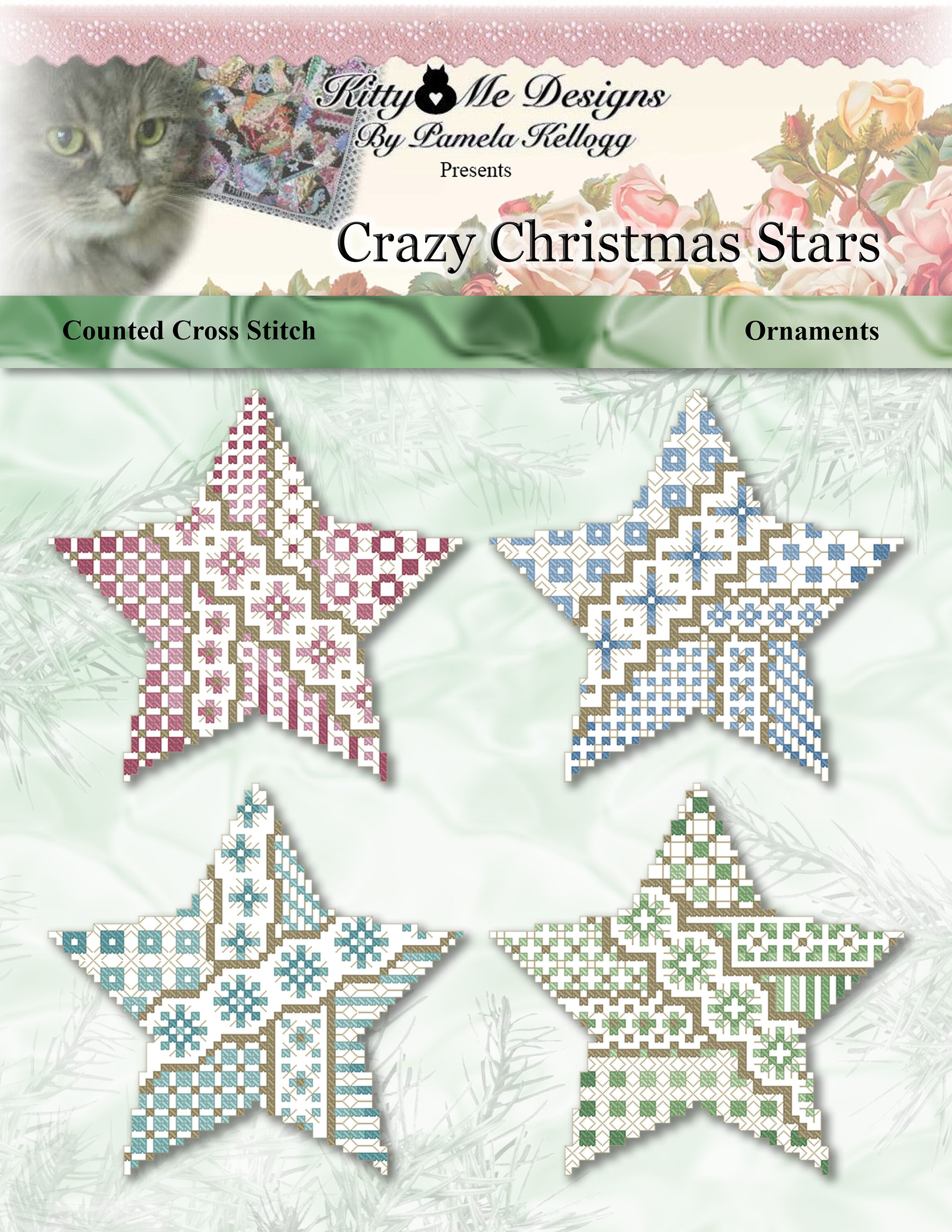 Crazy Trees Christmas Ornaments Cross Stitch Pattern Instant Digital ...