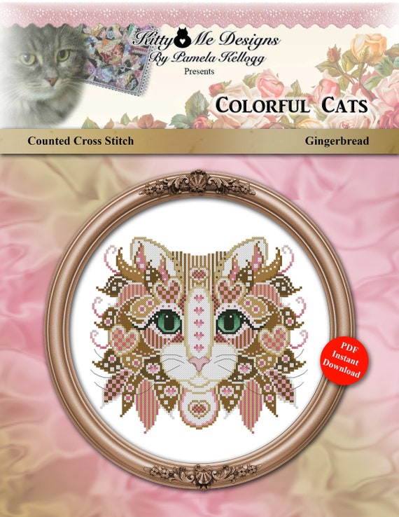 Colorful Cats Gingerbread Cross Stitch Pattern PDF Download by | Etsy