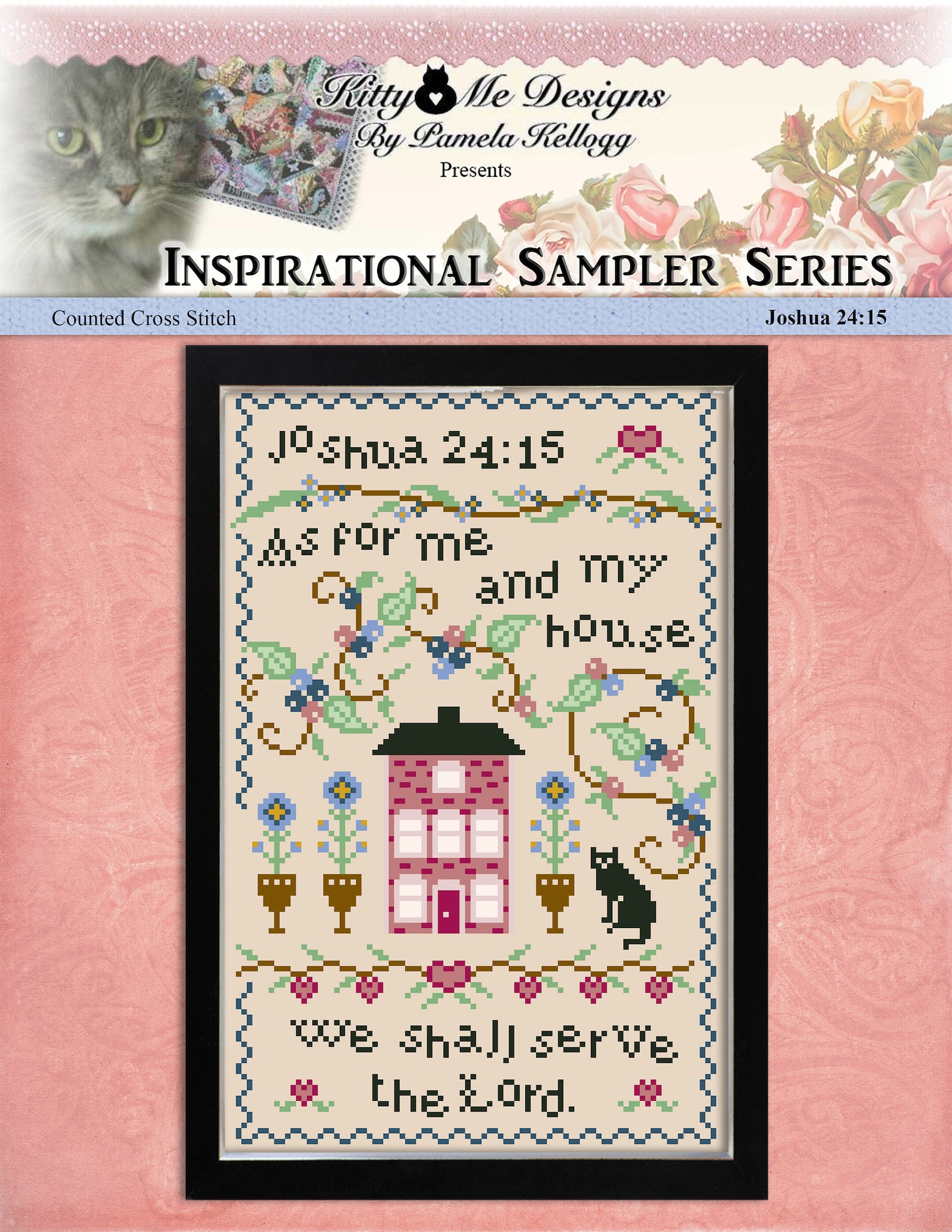 Counted Cross Stitch Pattern Inspirational Sampler Series Joshua 24:15 ...