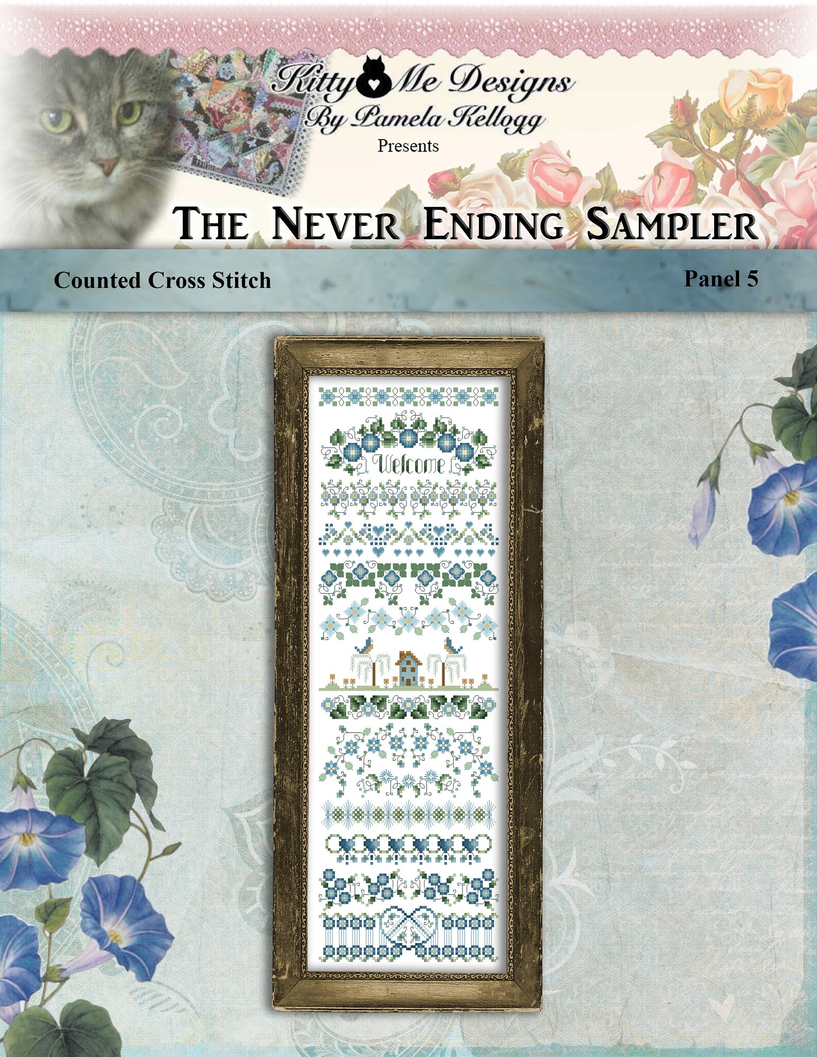 Cross Stitch Pattern Sampler the Never Ending Sampler Panel 6 | Etsy