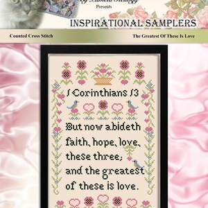 Cross Stitch Sampler Be Still and Know Bible Verse Psalm 46 10 Printed ...