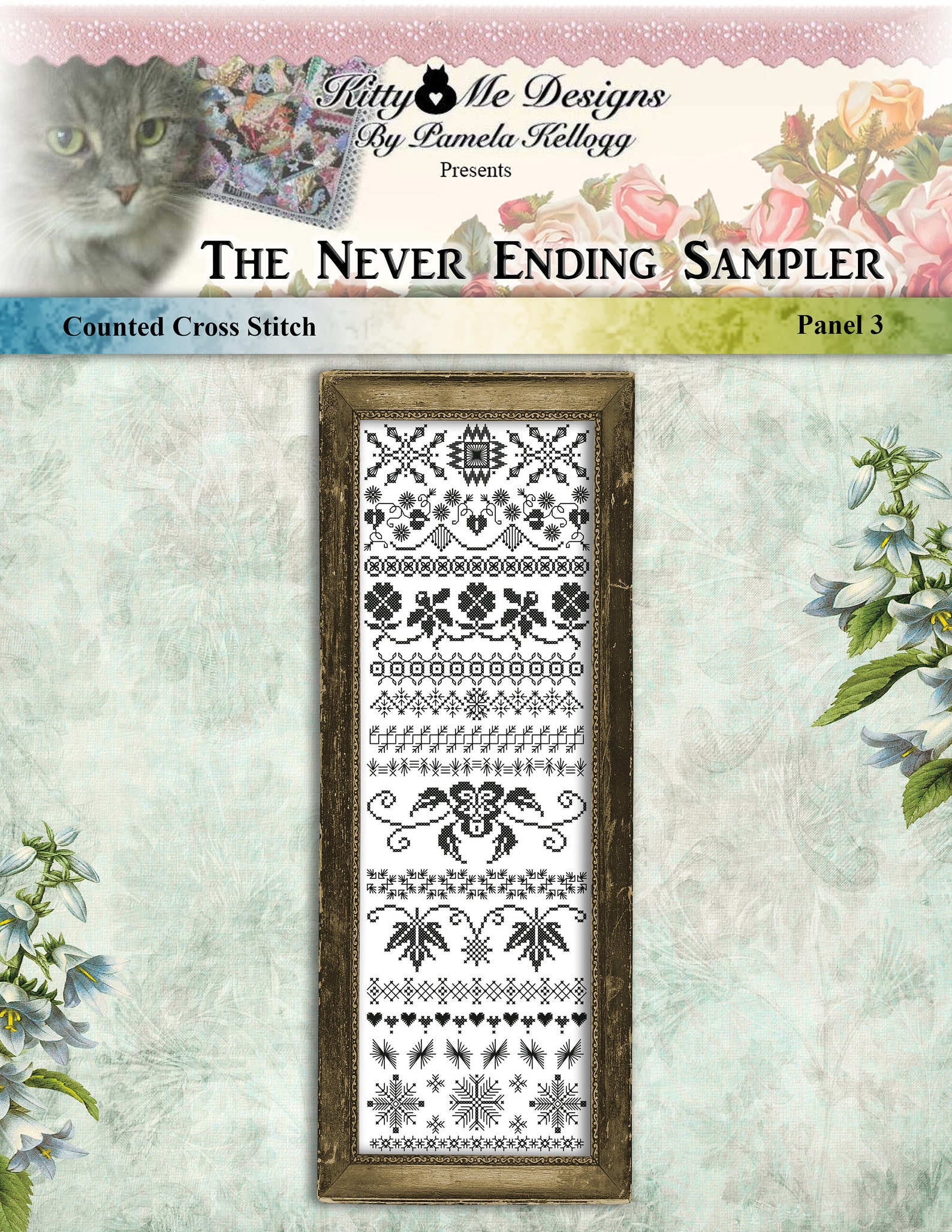 Cross Stitch Pattern Sampler the Never Ending Sampler Panel 6 | Etsy