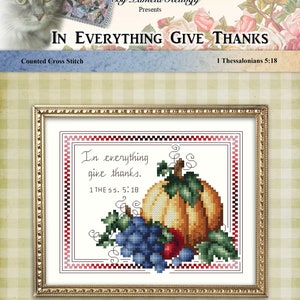 Autumn Harvest Cornucopia Counted Cross Stitch Printed Pattern Leaflet ...