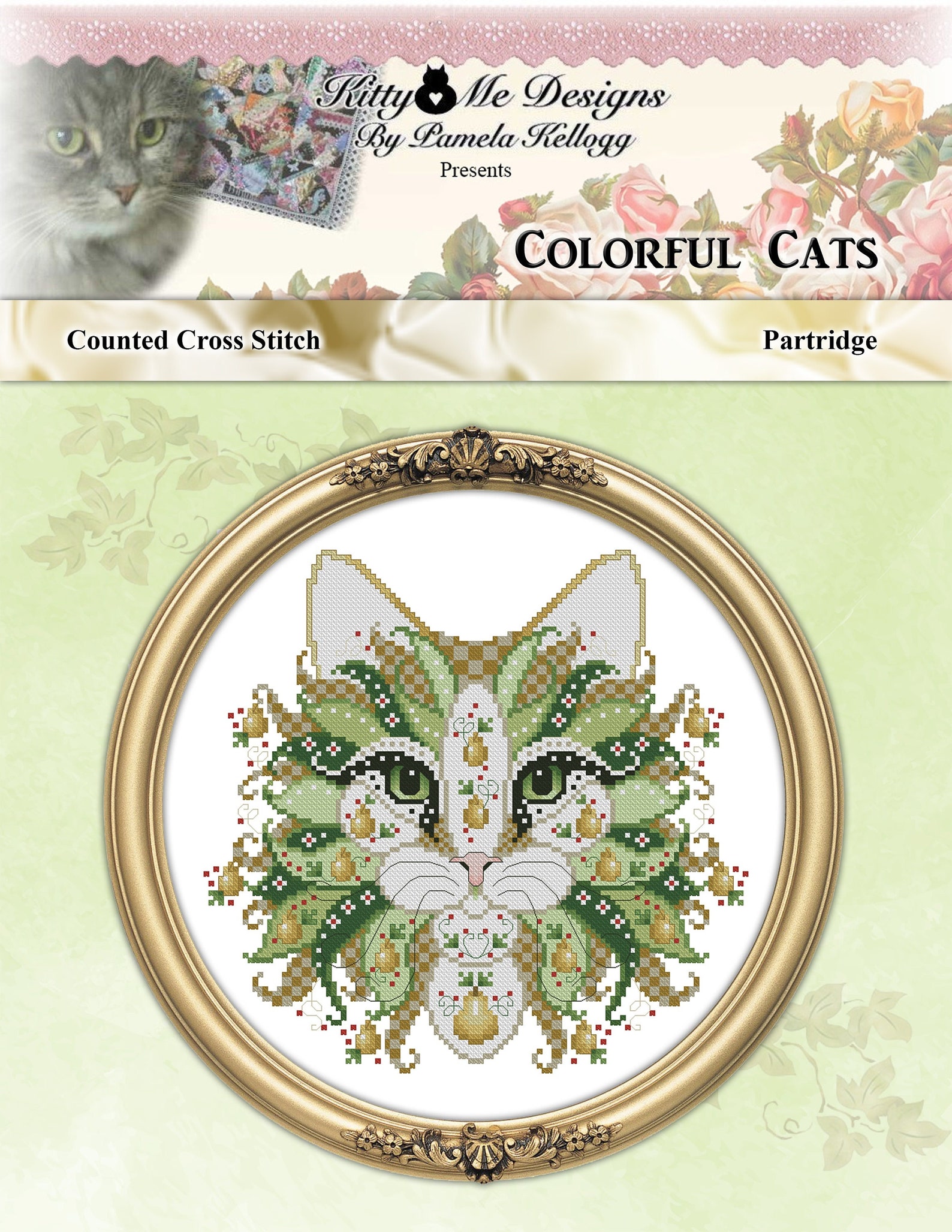 Colorful Cats Partridge Counted Cross Stitch Pattern Leaflet - Etsy