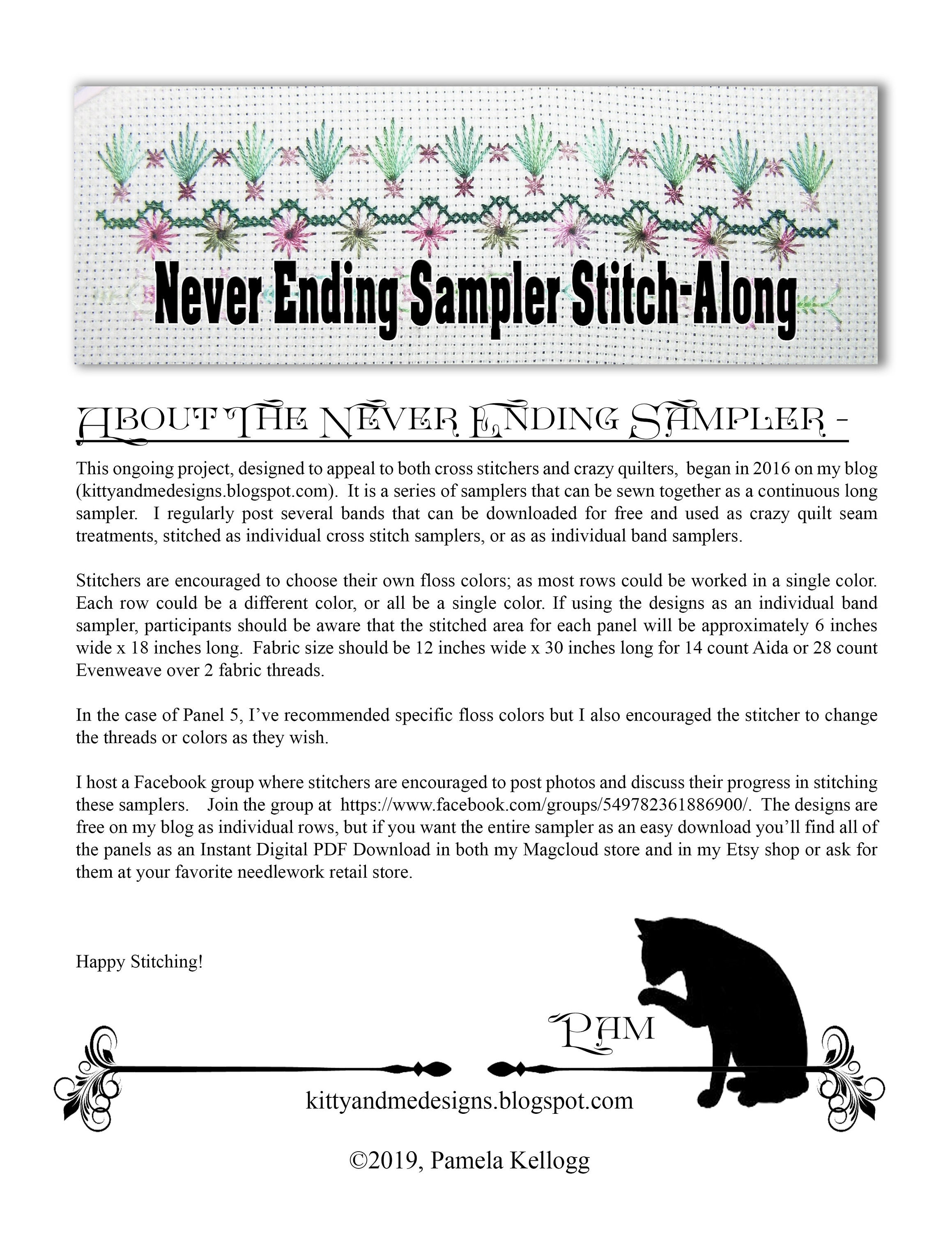 The Never Ending Sampler Panel 5 Counted Cross Stitch Pattern | Etsy