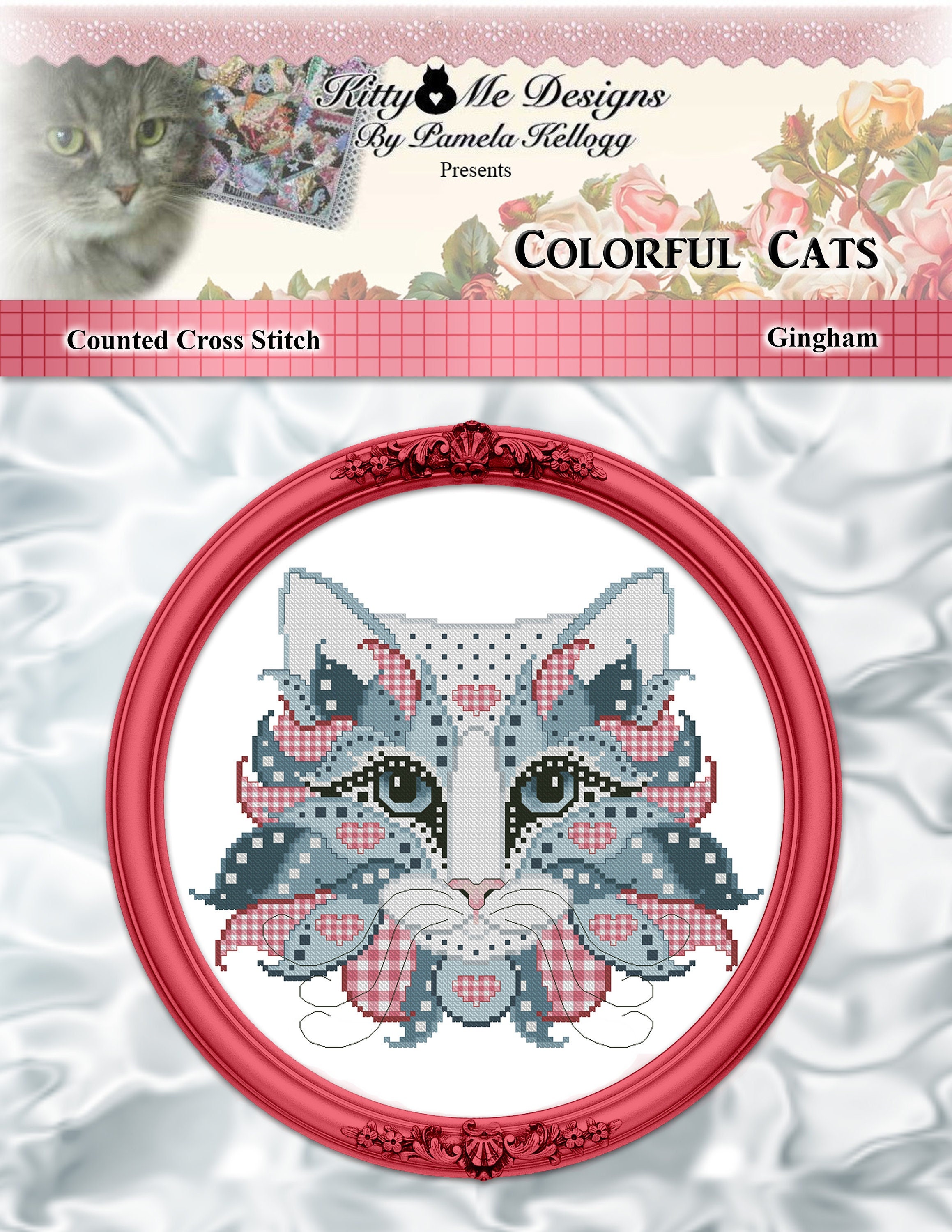 Colorful Cats Gingham Counted Cross Stitch Pattern Printed - Etsy