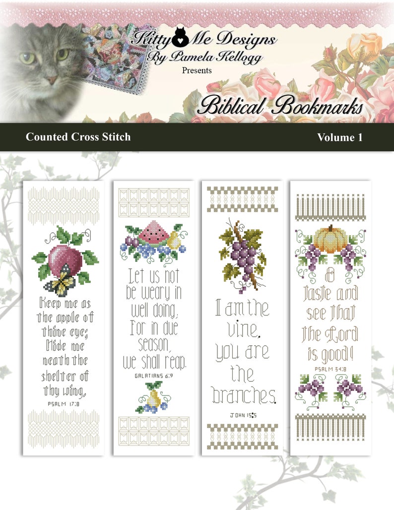 Happy Birthday Bookmarks Counted Cross Stitch Pattern PDF Download by ...