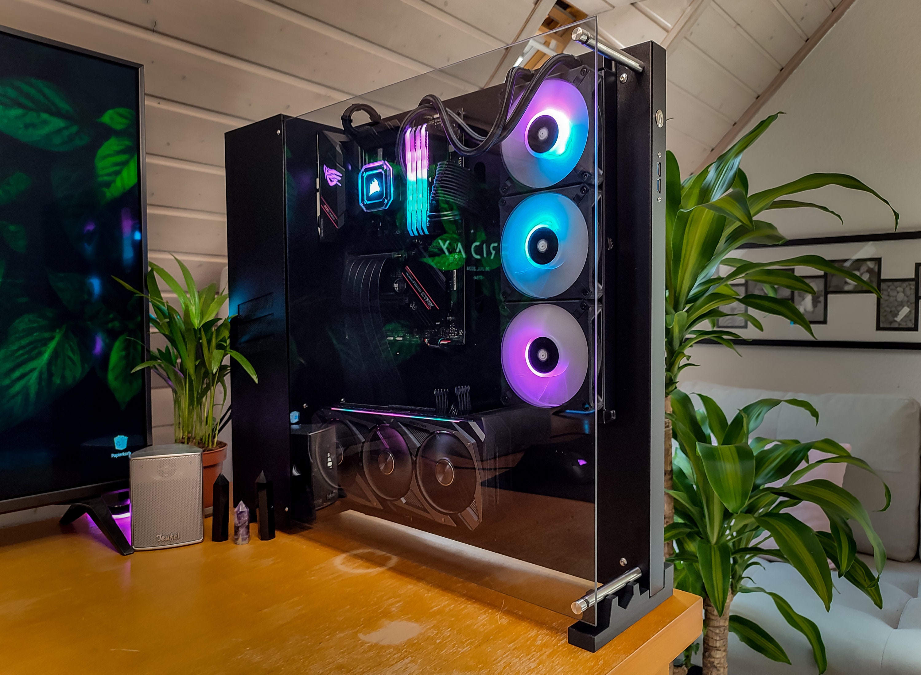 Pc Wall Mount, Pc Case, ATX, Pc Case Wall Mount, 360 Mm Radiator, Open ...